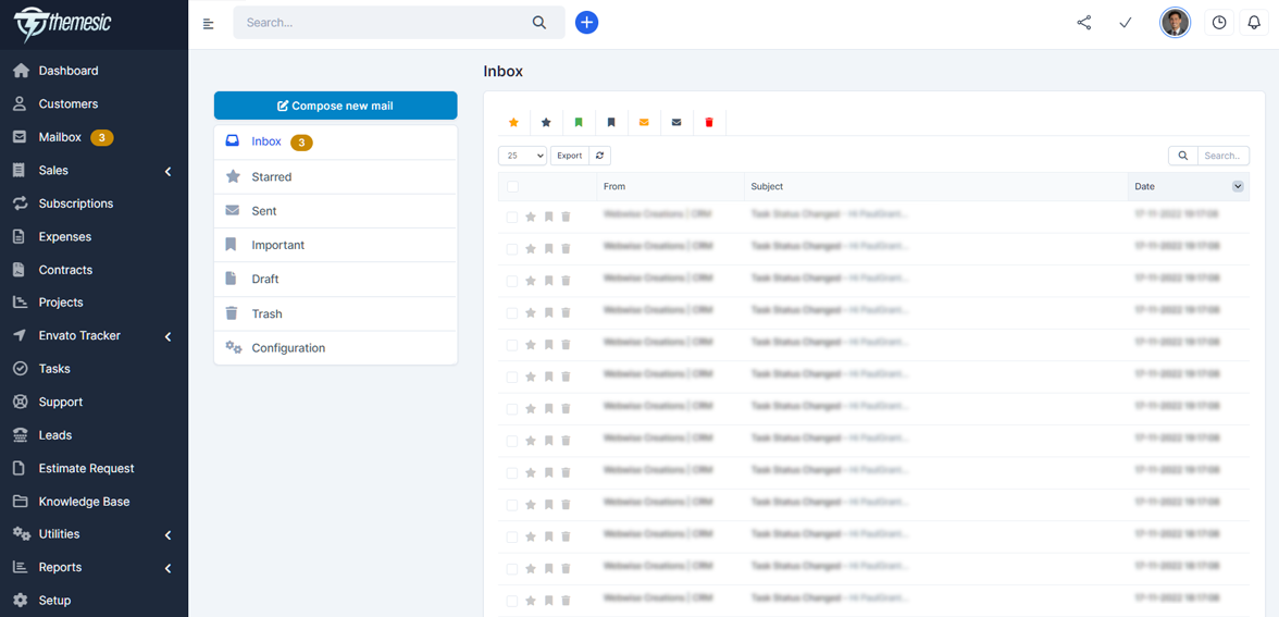 Почтовый ящик - клиентский модуль электронной почты на основе веб-почты для Perfex CRM - feofan